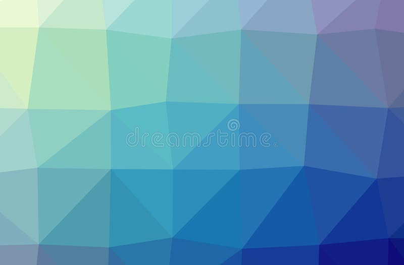 Illustration of Abstract Low Poly Blue Horizontal Background. Stock ...