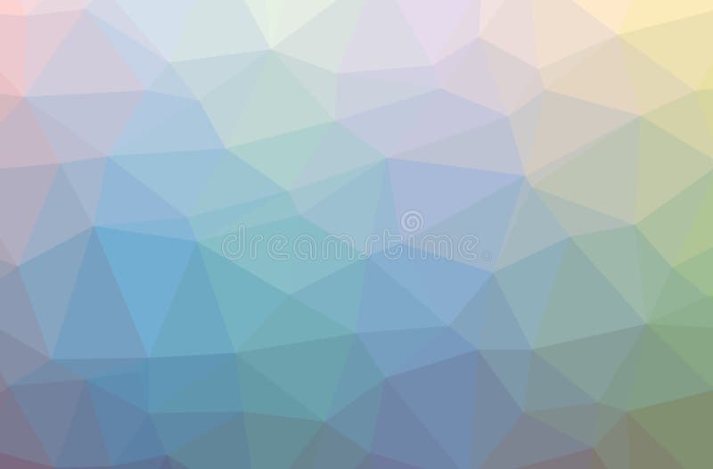 Illustration of Abstract Low Poly Blue Horizontal Background. Stock ...