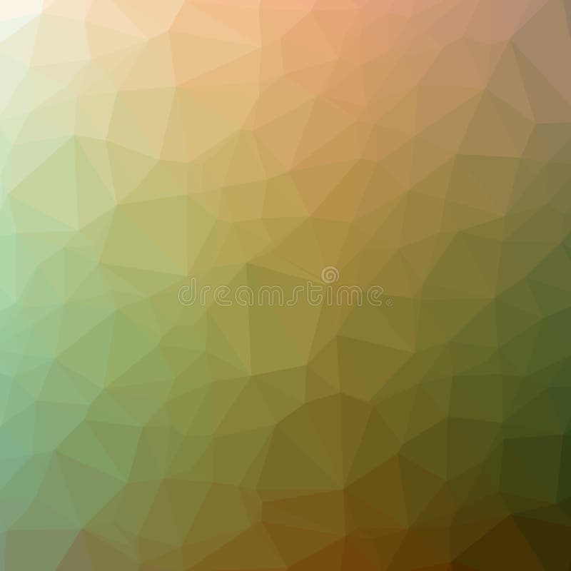 Illustration of Abstract Low Poly Brown Square Background. Stock ...