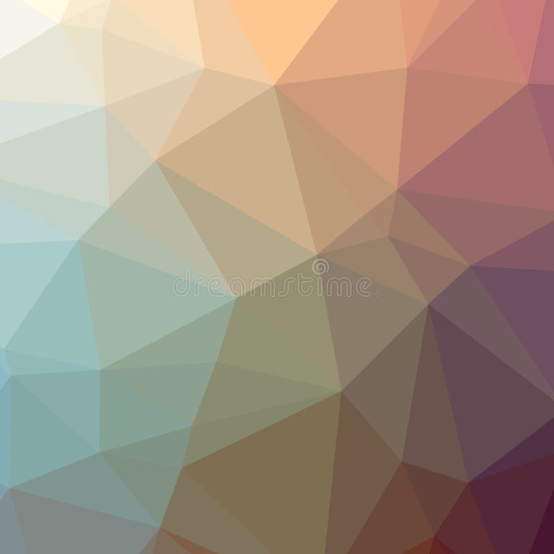 Illustration of Abstract Low Poly Brown Square Background. Stock ...