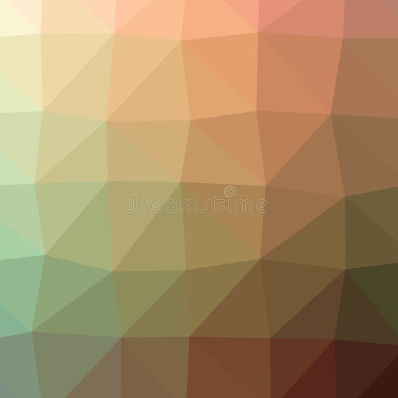 Illustration of Abstract Low Poly Brown Square Background. Stock ...