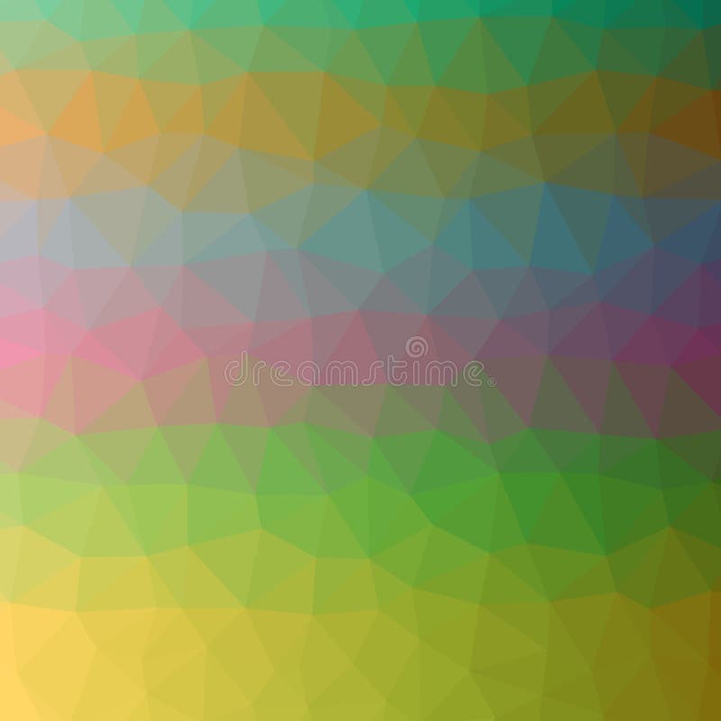 Illustration of Abstract Low Poly Green, Yellow, Green and Red Square ...