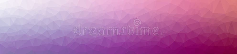 Illustration of Abstract Low Poly Magenta Banner Background. Stock ...