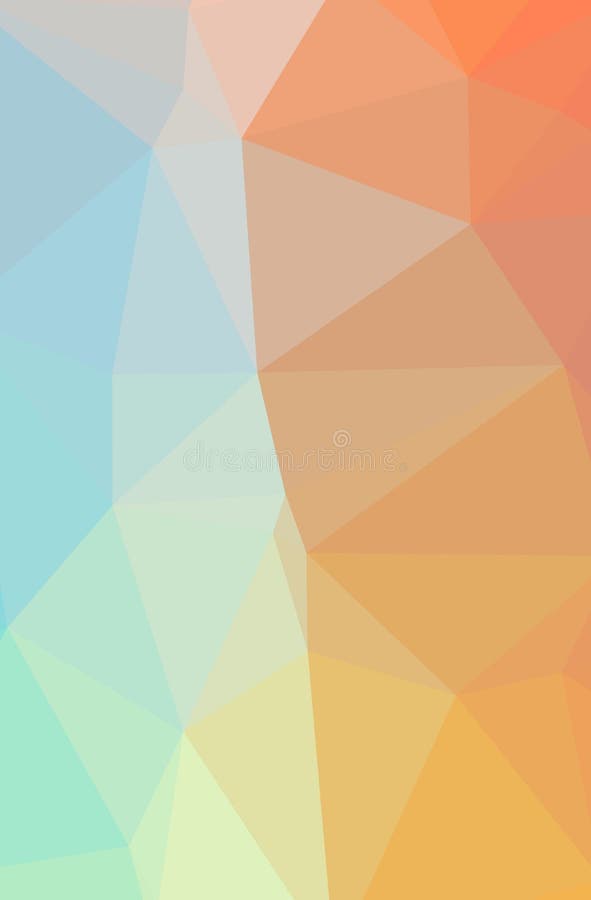 Illustration of Abstract Low Poly Orange and Aqua Vertical Background ...