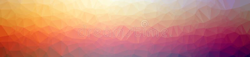 Illustration of Abstract Low Poly Orange Banner Background. Stock ...