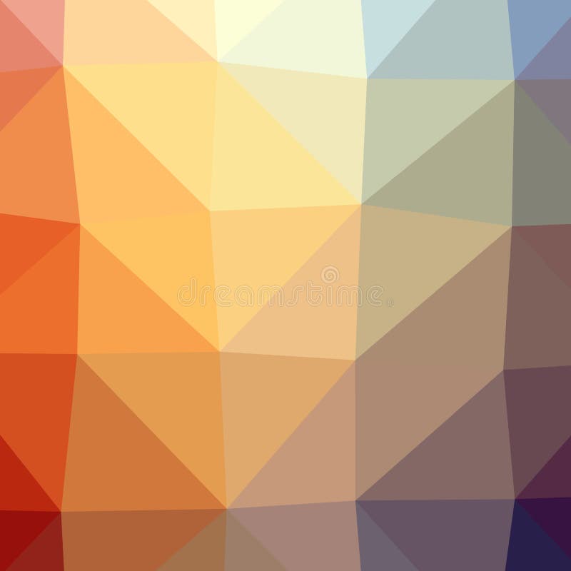Illustration of Abstract Low Poly Orange and Brown Square Background ...