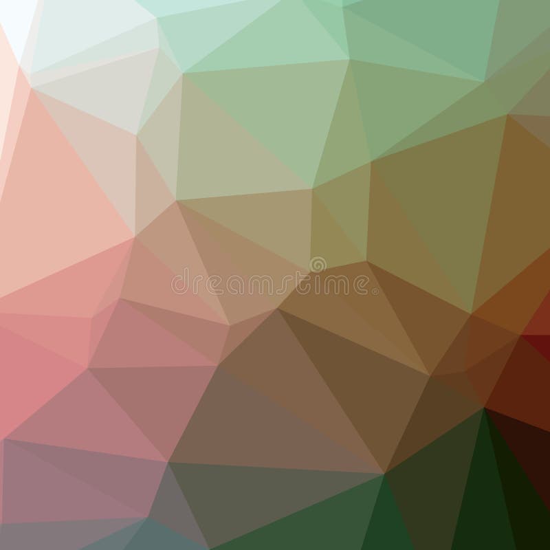 Illustration of Abstract Low Poly Orange Square Background. Stock ...