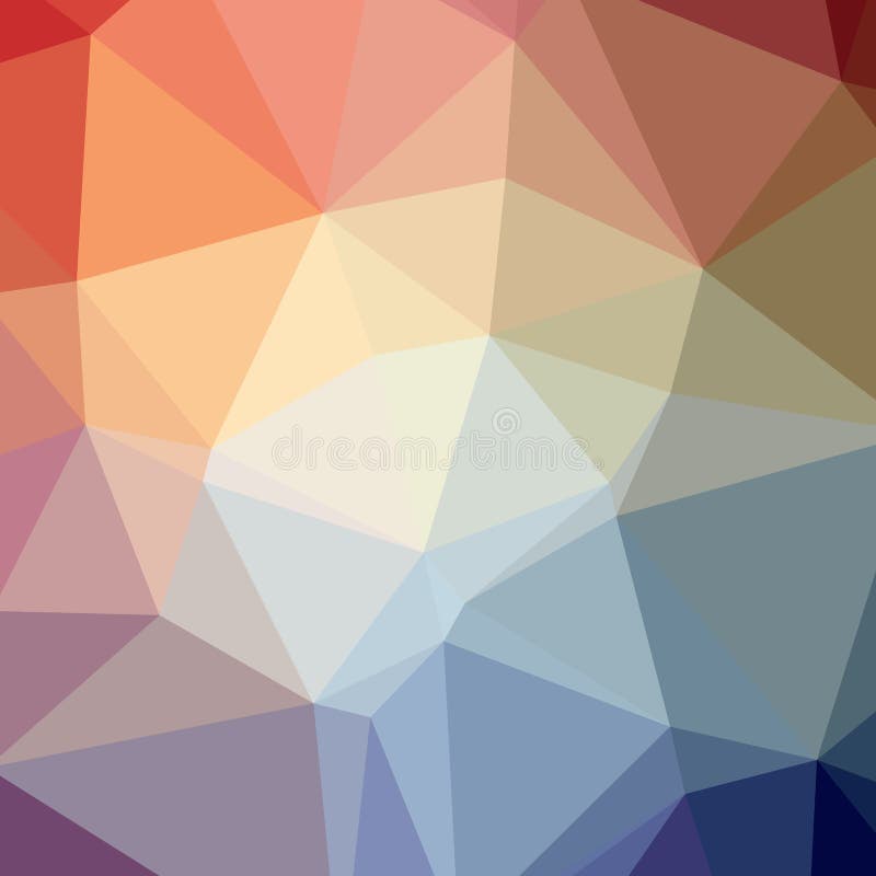 Illustration of Abstract Low Poly Orange Square Background. Stock ...