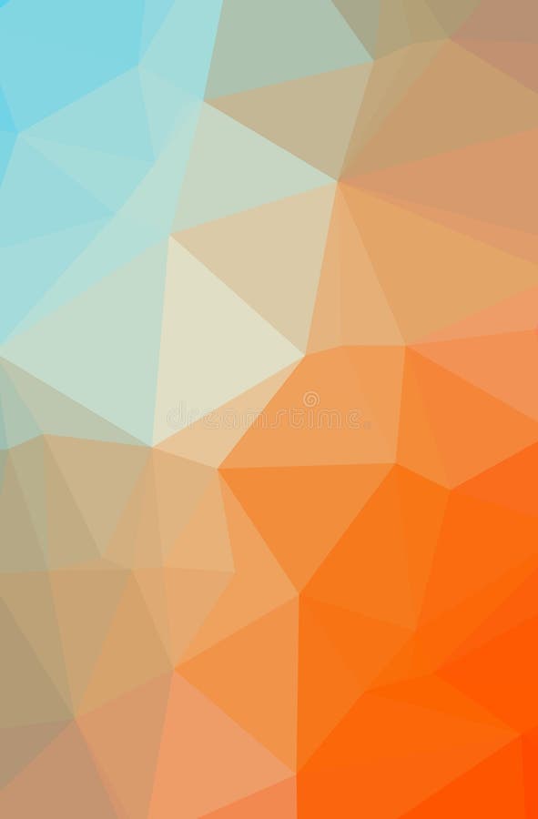 Illustration of Abstract Low Poly Orange Vertical Background Stock ...