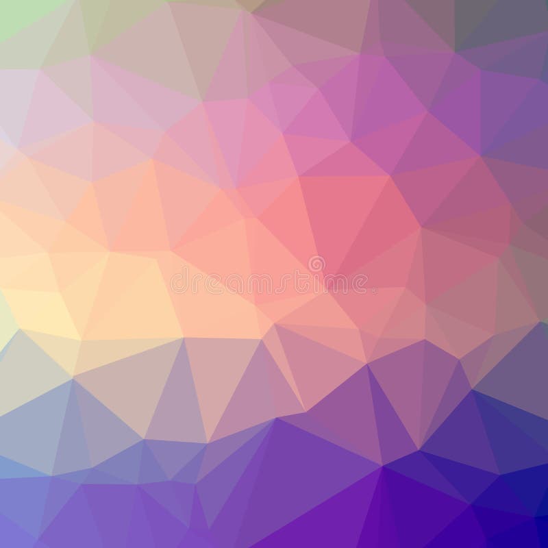 Illustration of Abstract Low Poly Purple, Red, Yellow, Green and Blue ...