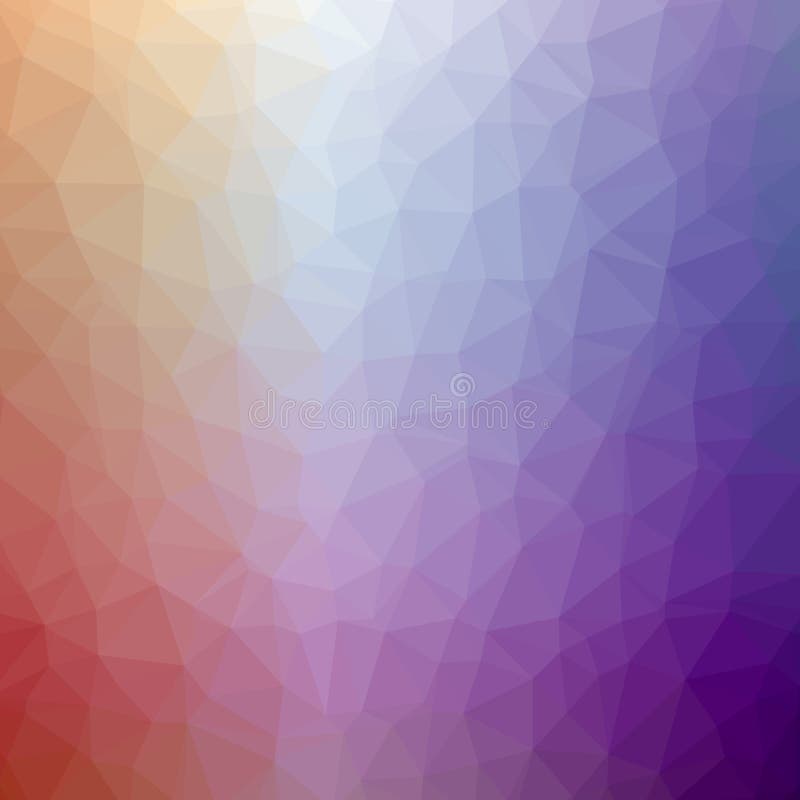 Illustration of Abstract Low Poly Purple, Yellow and Red Square ...