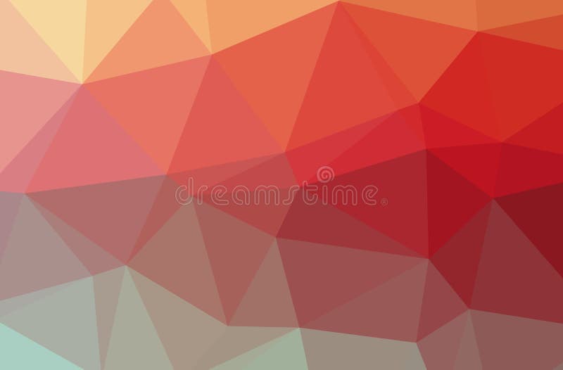 Illustration of Abstract Low Poly Red Horizontal Background. Stock ...