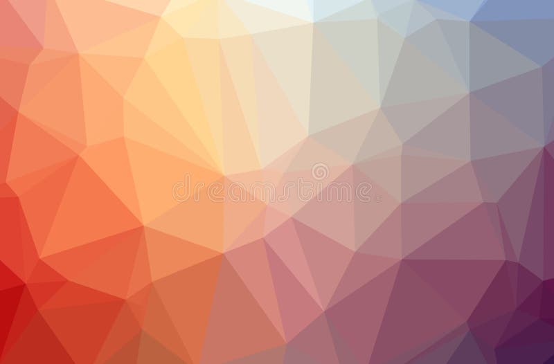 Illustration of Abstract Low Poly Red Horizontal Background. Stock ...