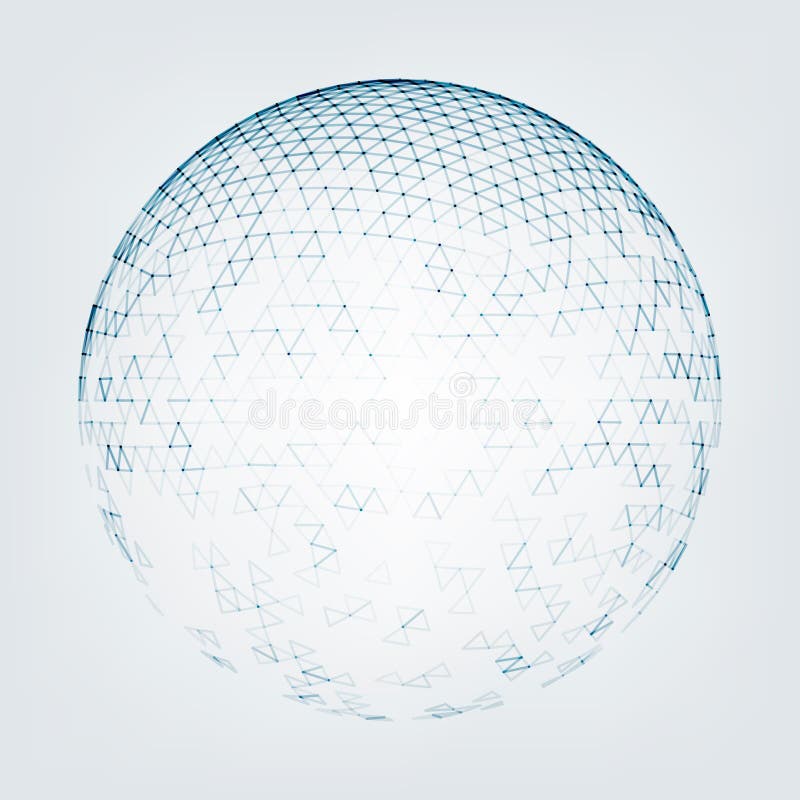 Illustration of Abstract Low Poly Sphere Stock Vector - Illustration of ...