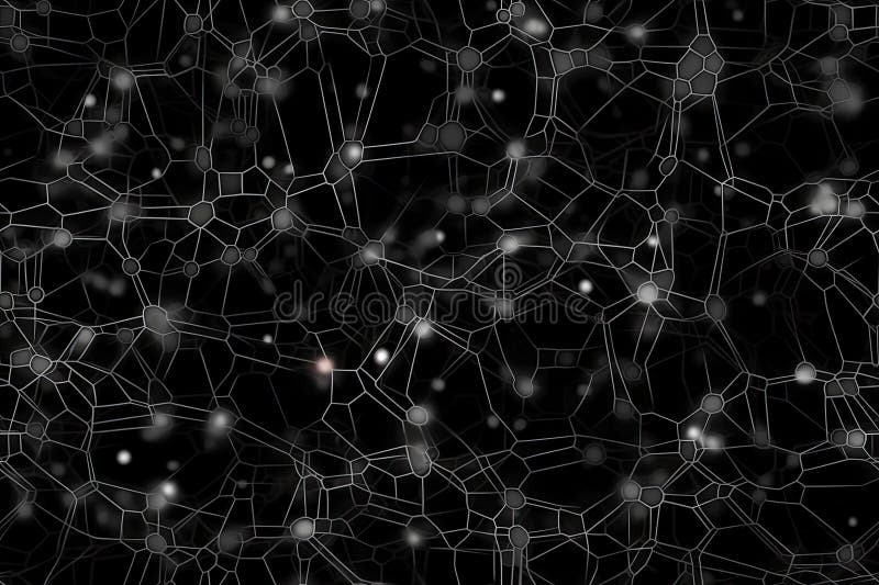 The Illustration of the Abstract Molecular Structure of Cells Stock ...