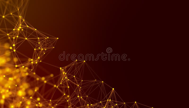 Illustration of Abstract Network Connection Structure Stock ...