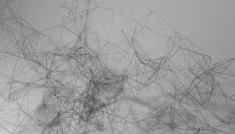 Illustration of Abstract Network Connection Structure Stock ...