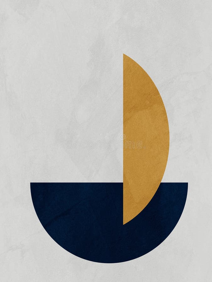 Illustration of an Abstract Poster Half Circled Shapes Stock ...