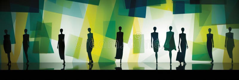 An Abstract Fashion Catwalk Display Banner Stock Illustration ...