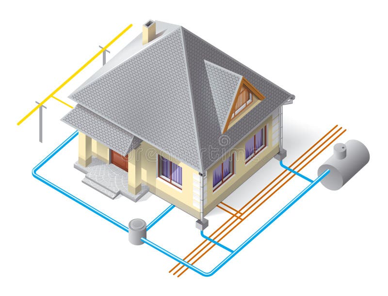 Illustration of an Abstract Scheme with Infrastructure Stock Vector ...