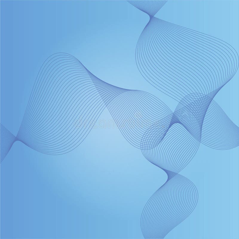 Illustration of an Abstract Sine Wave Pattern on a Blue Gradient ...