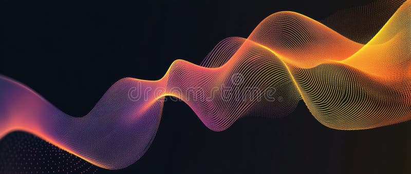 Illustration of an Abstract Smoke Background in a Line Art Style Stock ...