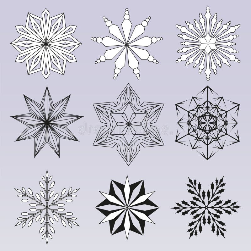 Illustration Abstract Snowflake Stock Vector - Illustration of frost ...