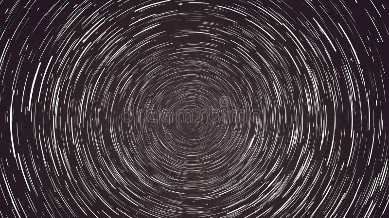 Illustration of Abstract Spiral Lines in a Linear Style in Black and ...