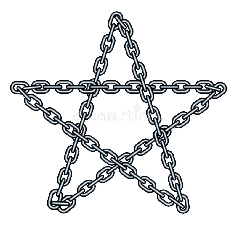 Pentagon Chain Symbolic Concept Design Stock Illustration ...
