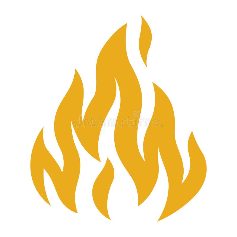 Illustration of Abstract Stylized Fire. Decorative Element for Design ...