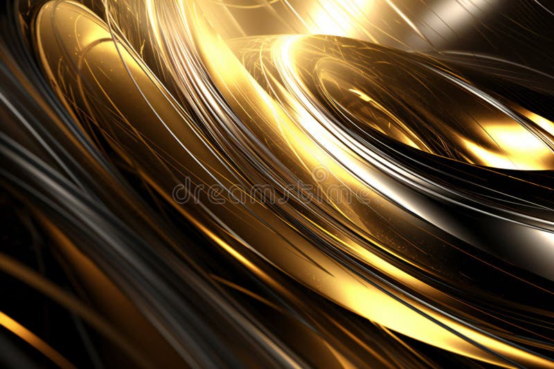 Abstract Wavy Metallic Background with Some Smooth Lines in it Stock ...