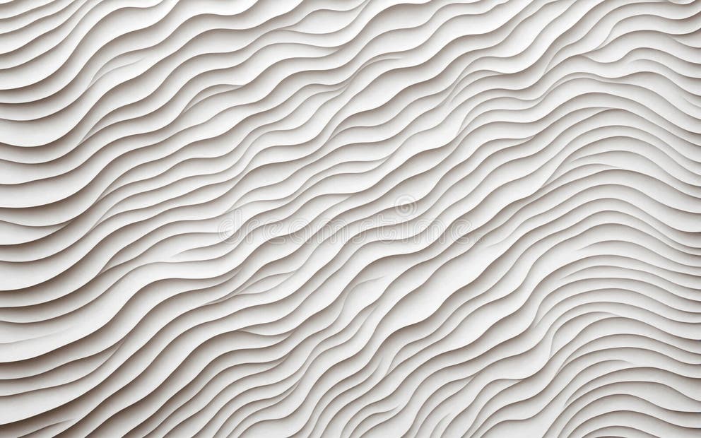 Illustration Abstract White Abstract Wave Pattern with Flowing Layered ...