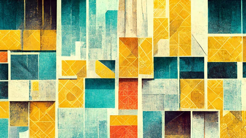 Abstract Yellow Geometric Pattern Banner Design, Highly Detailed ...