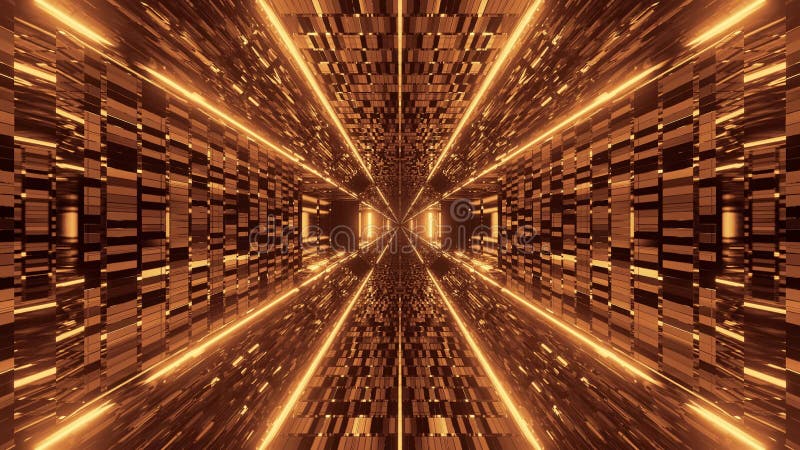 Illustration with Abstract Yellow Light Effects Stock Illustration ...