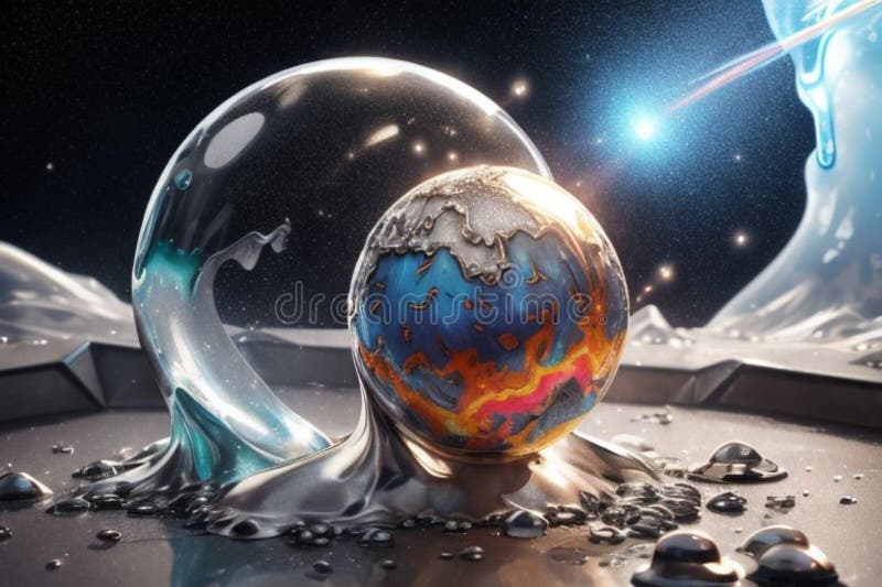 Illustration Abstraction of Flowing Materials of Different Colors and a ...