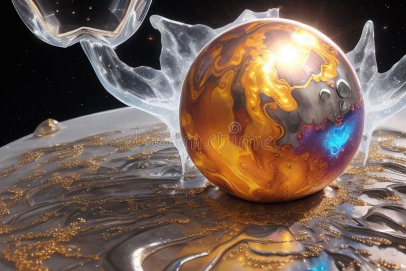 Illustration Abstraction of Flowing Materials of Different Colors and a ...