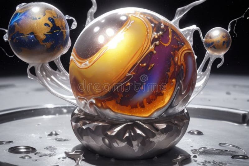 Illustration Abstraction of Flowing Materials of Different Colors and a ...