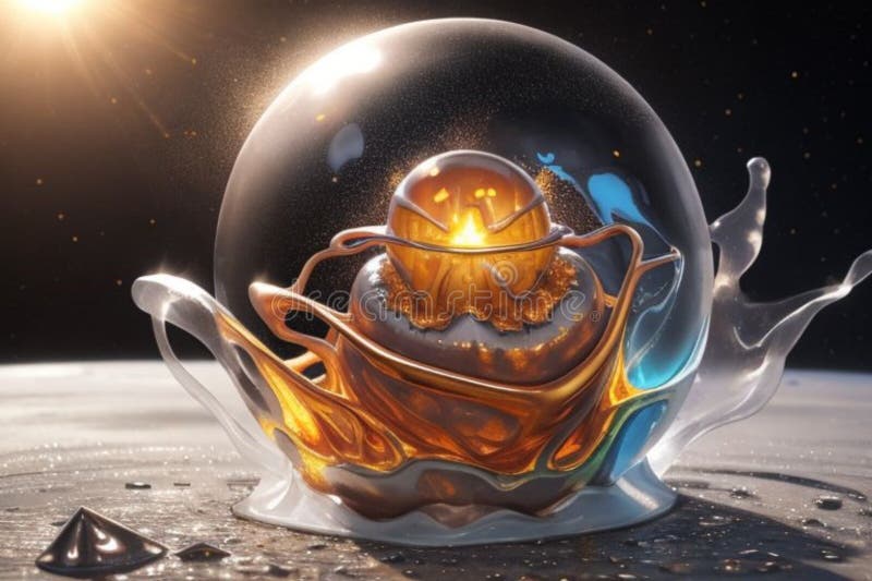 Illustration Abstraction of Flowing Materials of Different Colors and a ...