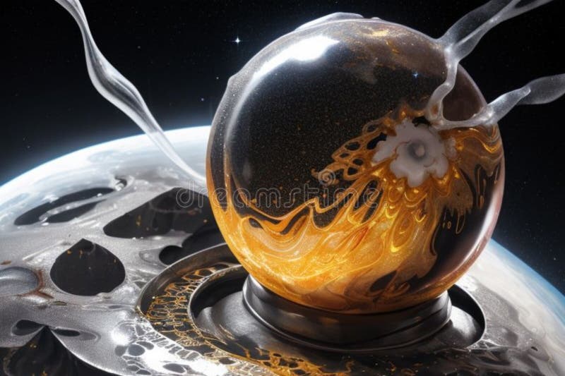 Illustration Abstraction of Flowing Materials of Different Colors and a ...