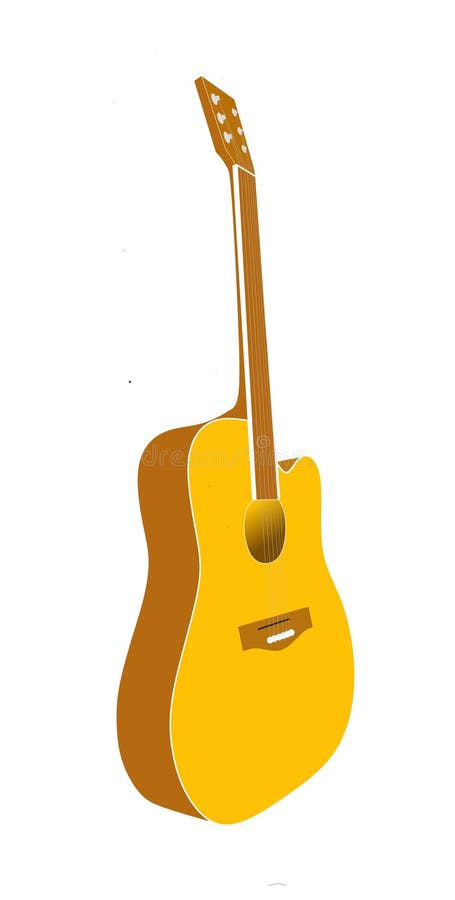 Illustration Acoustic Guitar Stock Vector - Illustration of vector ...