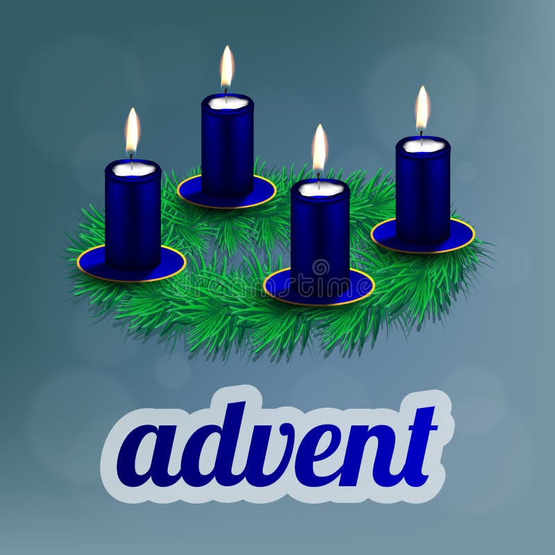 Advent Wreath Blue Stock Illustrations – 587 Advent Wreath Blue Stock ...