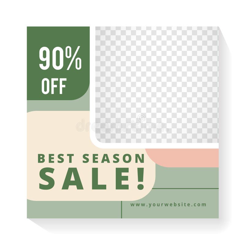 Illustration of Advertisement Editable Minimal Square Banner Template ...