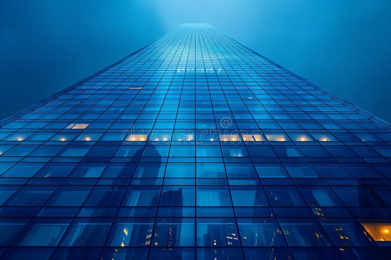 Illustration of Aerial View of an Empty Skyscraper, High Quality, High ...