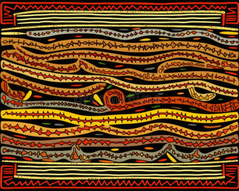 An Illustration of an African Tribal Pattern Stock Illustration ...