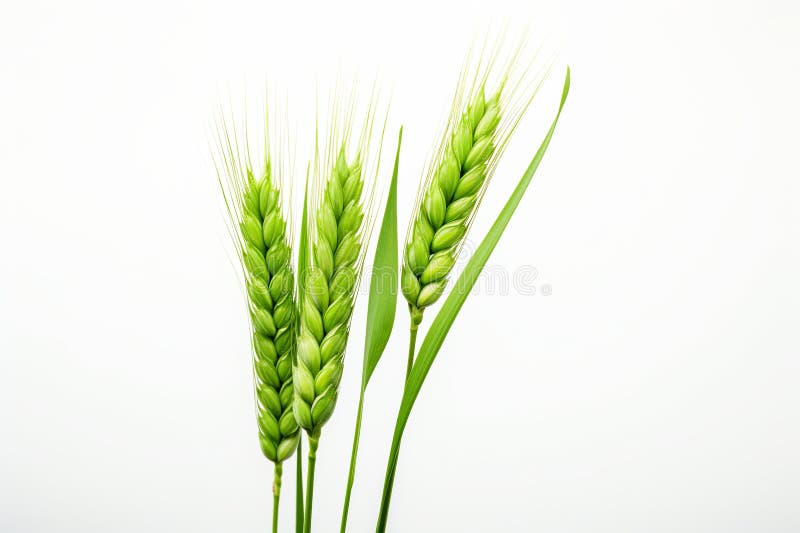 Illustration of Agriculture One Wheat Green White Background ...