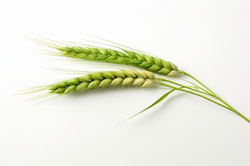Illustration of Agriculture One Wheat Green White Background ...