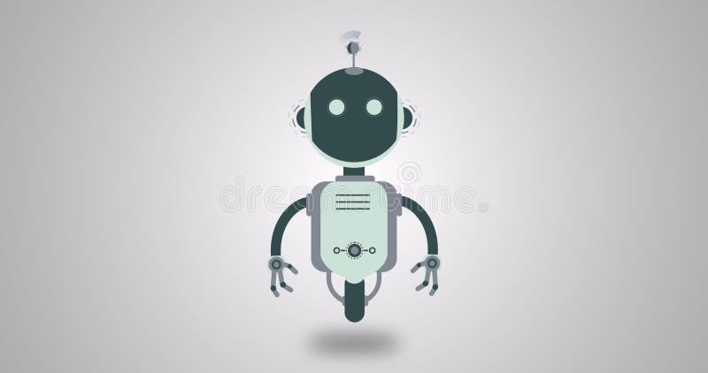 Illustration of Ai Chat Bot and Copy Space on Grey Background Stock ...