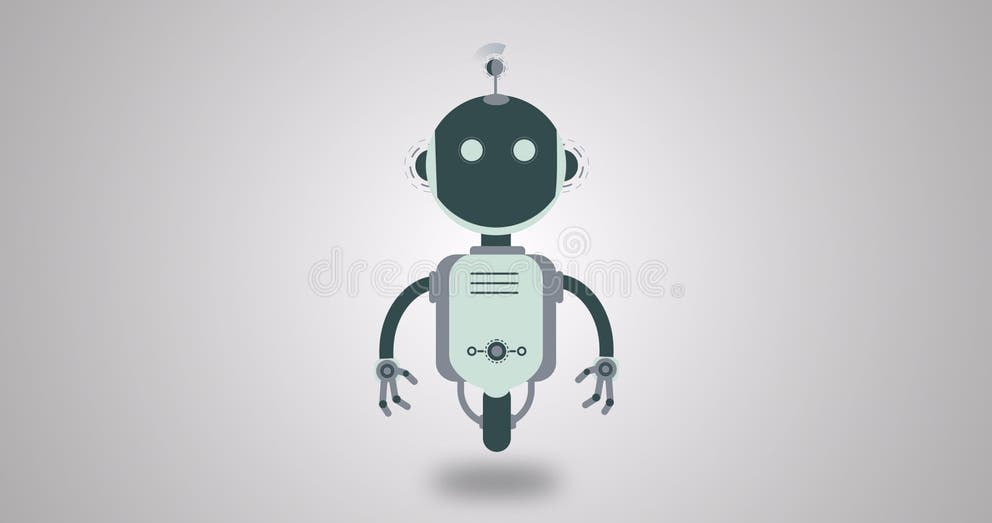 Illustration of Ai Chat Bot and Copy Space on Grey Background Stock ...