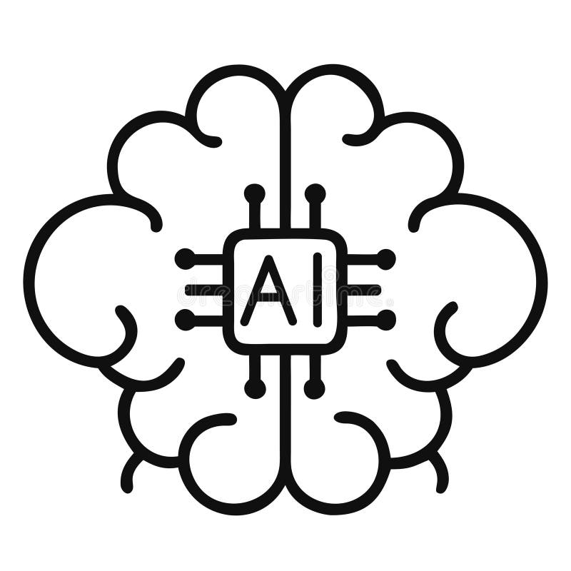 AI Chip Embedded in Human Intelligence Stock Vector - Illustration of ...