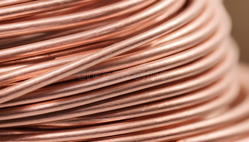 A Close-up of a Copper Cable Wire, Electrical Installation Materiel ...